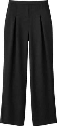 Mixray Damen Hochgeschnittene Weite Crepe-Hosen