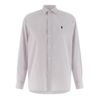 Polo Ralph Lauren Femme, Blouses et Chemises, Multicolore, Taille: 40 FR Chemise &agrave; Rayures en Popeline de Coton