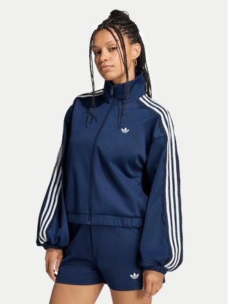adidas Sweatshirt Lace Oversized Archive Track Top LG4277 Blau Regular Fit