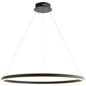Endon Lighting Suspension Led Int&eacute;gr&eacute;e Noir Mat, Silicone Blanc