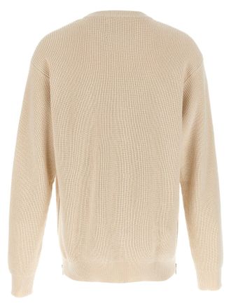 Jil Sander Ribbed Knit Cotton Sweater - Beige