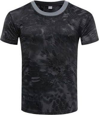Generic T-shirt &agrave; manches courtes en polyester m&eacute;lang&eacute; pour homme - S&eacute;chage rapide - Entra&icirc;nement physique - T-shirt ample d&eacute;contract&eacute; pour homme, F, 3XL