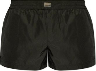 Dolce & Gabbana Badeshorts mit Logo-Plakette - - Swimwear - Herren - Schwarzk - S