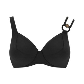 Max Mara Schwarzes Elegantes Bikini-Oberteil mit Metall-Detail - - Swimwear - Damen - Schwarzk - M