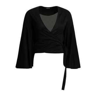 Jacquemus Top cache-coeur en maille - Femme - Blouses et Chemises - Noir - Taille: 40 FR
