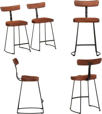 vidaXL Barhocker 2 Stk. 49x43x79 cm Mango Massivholz - Vidaxl