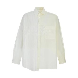 Maison Margiela Homme, Chemises, Multicolore, Taille: M Numeric Signature Cotton Shirt