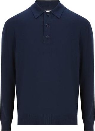 Saison 1865 Pull col polo en coton et lin