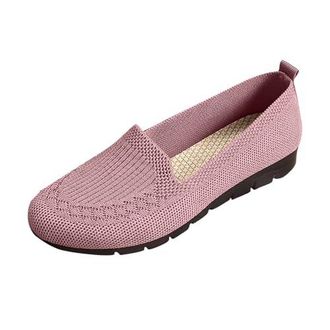 Generic Chaussures plates tricot&eacute;es pour femme - Bout rond - Style classique - Couleur unie - Respirantes - L&eacute;g&egrave;res et confortables - &Agrave; enfiler - Style d&eacute;cont