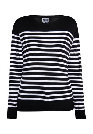 Dreimaster Dreimaster Strickpullover Damen Schwarz Weiss