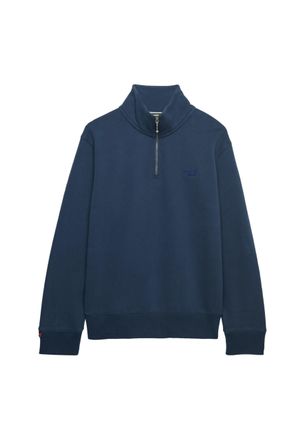 Superdry Herren Essential Logo Sweatshirt mit Halbrei&szlig;verschluss Lauren Marineblau XXL