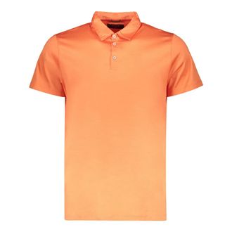 Moorer Baumwoll-Poloshirt mit Nacre-Kn&ouml;pfen - - Tops - Herren - Orange - 2XL