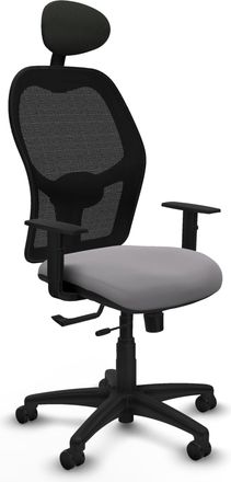 Piqueras y Crespo Schreibtischstuhl aus Kunstleder mit 1D-Armen, h&ouml;henverstellbare Lendenwirbelst&uuml;tze und festes Kopfteil, ausgestattet mit Syncro/Traslack und Schneide