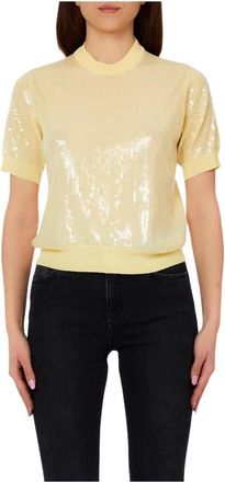 Liu Jo Femme, Pulls, Jaune, Taille: 40 FR Sweater