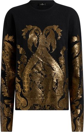 Etro Pullover mit Metallic-Print - Schwarz