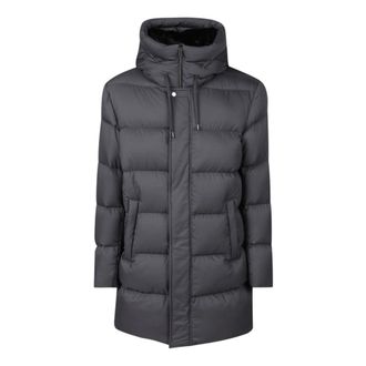Herno Faux Fur Kragen Puffer Jacke - - Coats - Herren - Grau - L