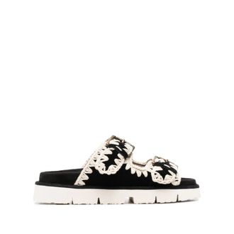Mou Bio Sandale mit zwei Schnallen - - Shoes - Damen - Schwarzk - 39 EU