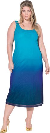 Miamoda Damen gro&szlig;e Gr&ouml;&szlig;en &Uuml;bergr&ouml;&szlig;en Plus Size Kleid, &auml;rmellose A-Linie, Mesh, Farbverlauf Jade 48 839072761-48