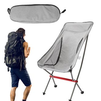 Generic Klappbarer Campingstuhl - Platzsparende Sitzgelegenheit | Kompakter Sitz F&uuml;r Rucksackreisen,F&uuml;r Camping, Wandern, Angeln, Picknick, Terrasse, Balkon, 