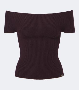 Extreme Cashmere Off-Shoulder Top N&deg;381 Libra