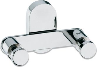 KELA 22693, Doppelhaken, Zum Kleben oder Bohren, Edelstahl 18/10, 10x 5X 6 cm, Lucido, Silber Glänzend