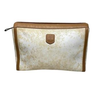 Celine Pre-owned Triomphe Vintage Clutch - Femme - Pre-owned - Blanc - Taille: ONE Size