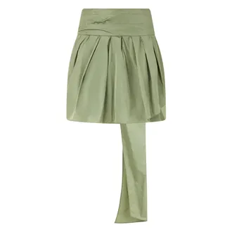 Alberta Ferretti Femme, Jupes, Vert, Taille: 38 FR Jupe courte drap&eacute;e &eacute;l&eacute;gante