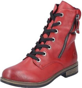 Rieker Femme 72212 Bottes à Lacets, Rouge, 38 EU