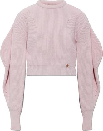 Blumarine Pull en laine avec &eacute;paulettes - Femme - Pulls - Rose - Taille: 40 FR