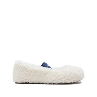 Moon Boot Shearling Ballerinas - - Shoes - Damen - Wei&szlig; - 40 EU