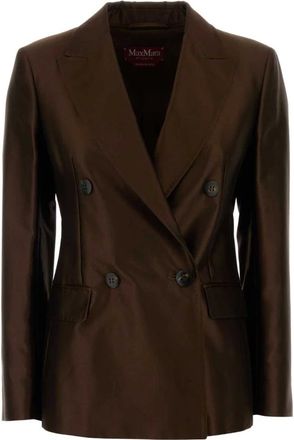 Max Mara Femme, Vestes, Brun, Taille: 46 FR Peccati Blazer