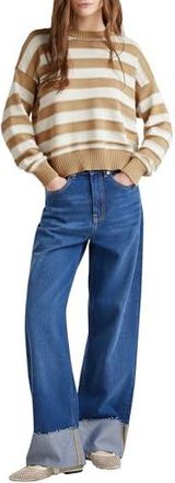 Benetton Maglia G/C M/L 1494e10cw Sweater, Beige, X-Large Femmes