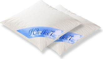 HANSKRUCHEN Wolke 7 Doppelpack Kopfkissen, 85% Federchen / 15% Daunen, 80 x 80 cm