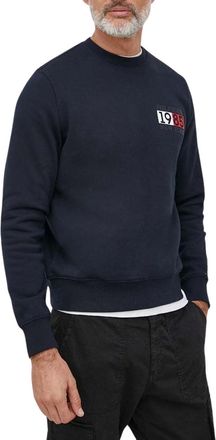 Tommy Hilfiger Herren Sweatshirt New York Flag ohne Kapuze, Blau (Desert Sky), S