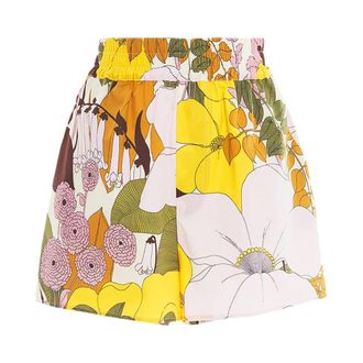 La DoubleJ Big Flower Pull-Up Shorts - - Shorts - Damen - Mehrfarbig - XL