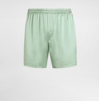 Dolce & Gabbana Silk Satin Boxer Shorts - Mann Unterw&auml;sche Und Loungewear Green 6