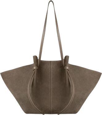Yuzefi Femme, Sacs, Gris, Taille: ONE Size Sac Mochi Suede Taupe