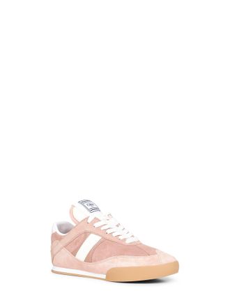 Chlo&eacute; Womens Pink Kick Sneakers Cowhide Trainers