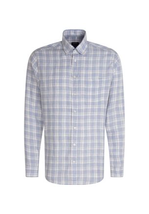 Seidensticker Herren Regular Fit Langarm Hemd, Hellblau, M