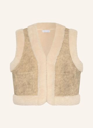 Mrs & Hugs Mrs & Hugs Kunstfell-Weste beige