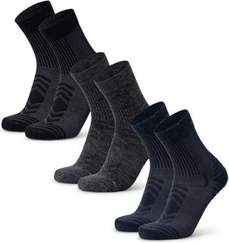 Danish Endurance Chaussettes de Randonn&eacute;e en Laine M&eacute;rinos Chaudes, Unisexes, 3 & 5 Paire, Multicouleurs (1x Noir, 1x Gris, 1x Bleu Marine), 39-42