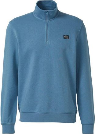 s.Oliver Sweatshirt Sweatshirt Sweatshirt mit Troyer-Kragen und Logo-Patch