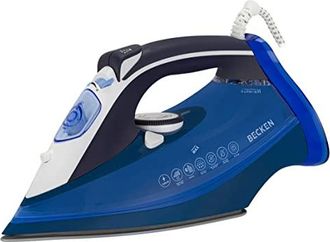 Becken Kleidungsb&uuml;geleisen, 3000 W, Keramik-Sohle, Dampfsto&szlig; 120 g, Selbstreinigung, Blau