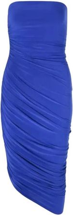 Norma Kamali Femme, Robes, Bleu, Taille: 44 FR Diana Dress