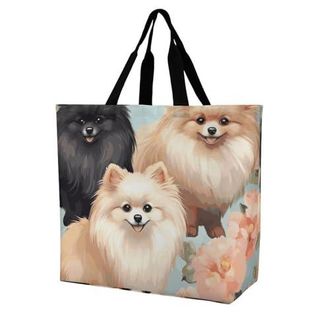 Generic Motifs De Pom&eacute;raniens Sac &Agrave; Bandouli&egrave;re L&eacute;ger Sacs De Courses Grand Sac Fourre-Tout Pour Plage Voyage Universit&eacute;