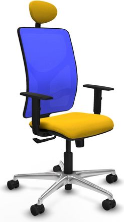 Piqueras y Crespo Sessel f&uuml;r die Arbeit zu Hause, mit 1D-Armen, h&ouml;henverstellbare Lendenwirbelst&uuml;tze und festes Kopfteil, ausgestattet mit 3 Positionen und Schneidschau