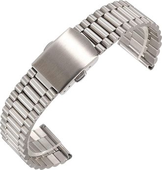 Generic Uhrengurt 12 mm 14 mm 16 mm 18 mm 20 mm Austauschbares Edelstahlgurt aus Edelstahlarmband -Armband, geeignet f&uuml;r M&auml;nner- und Frauenuhren