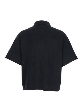 Saint Laurent Womens Oversize Polo Shirt With Classic Collar Black Cotton T-Shirts & Jerseys