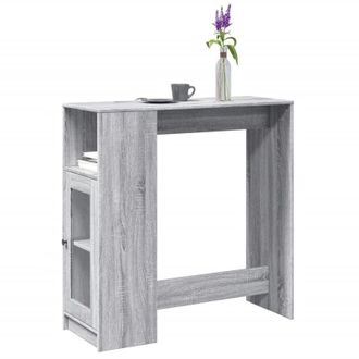 vidaXL Table de bar avec &eacute;tag&egrave;res sonoma gris bois ding&eacute;nierie Vidaxl