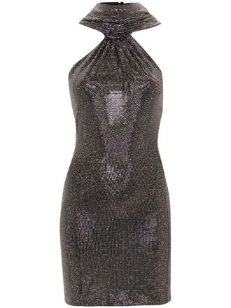 Giuseppe Di Morabito Kapuzen-Minikleid mit Strass - Schwarz